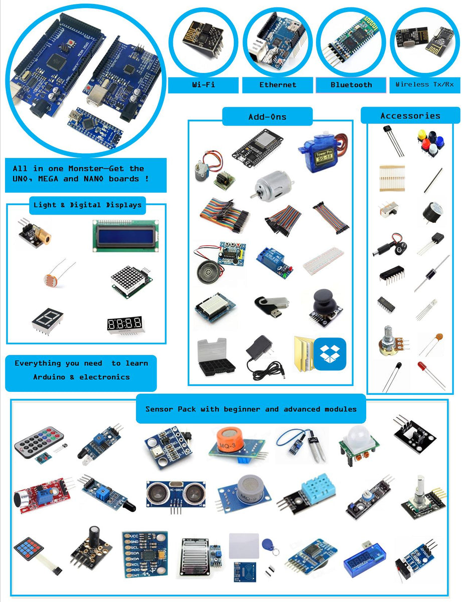 Gar Monster Starter Kit For Arduino Goliath Automation And Robotics